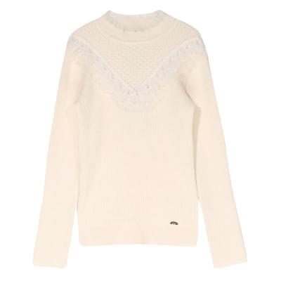 IVYHOUSE荷叶边半高领针织衫