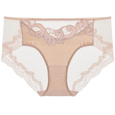 爱慕春夏霓裳内裤女含桑蚕丝性感棉质底裆中腰平角裤AM23A731