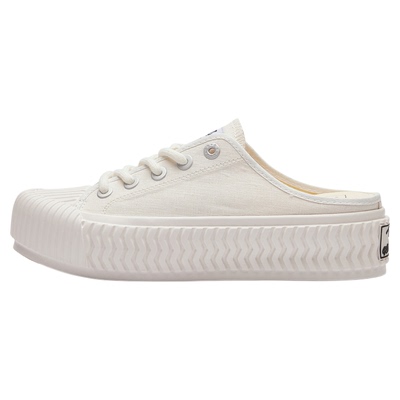 excelsior一脚蹬厚底半拖帆布鞋