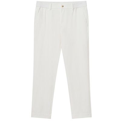 JDV商场同款白色半松紧腰九分裤