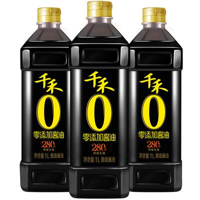 千禾零添加酿造酱油头道特级生抽