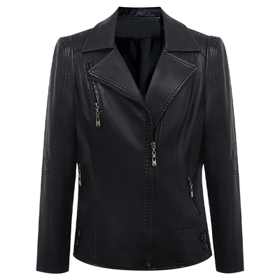 真皮绵羊皮夹克外套女