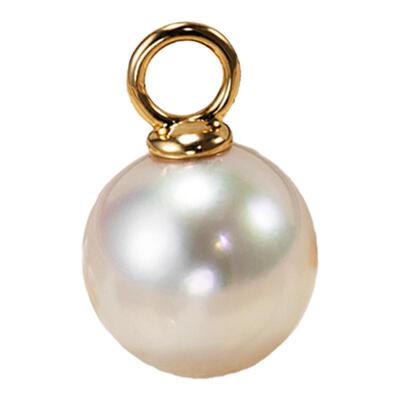 正品高品质天女海水Akoka珍珠胶囊吊坠18k金耳环耳圈小挂坠女单颗