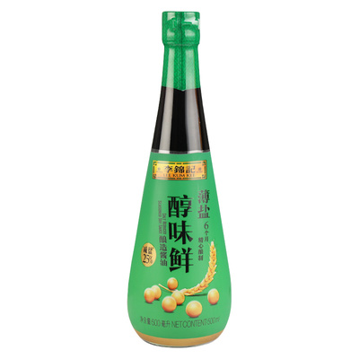 李锦记薄盐醇味鲜500ml*4小瓶