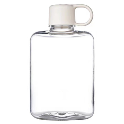 学生食品级塑料水杯扁平小巧便携