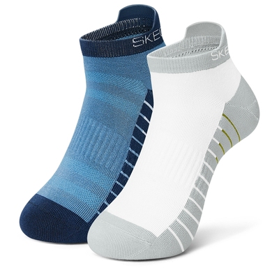 斯凯奇男女同款袜子中筒袜两双装舒适时尚运动袜经典时尚休闲短袜