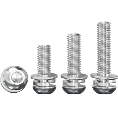 304不锈钢圆头内六角三组合螺丝