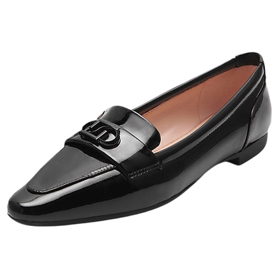 【达播专属】莱尔斯丹2024秋季商场同款尖头漆皮女单鞋5T00901