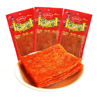 嘴巴香毛劲松老式大辣片辣条亲嘴片90后儿时怀旧麻辣解馋零食小吃