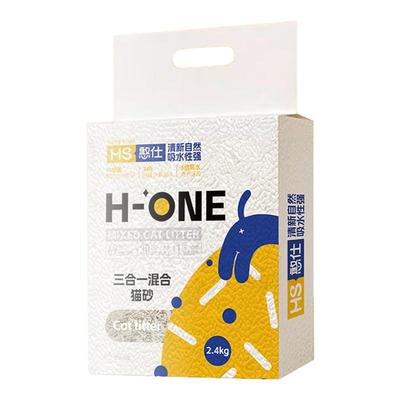 憨仕猫砂奶香豆腐猫砂膨润土混合猫砂抑菌除臭不粘底混合型/2.4
