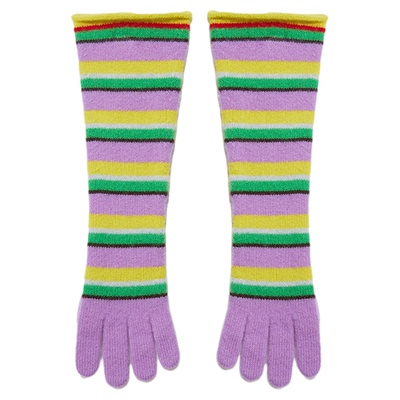 IMMI26PS彩虹条纹羊绒手套