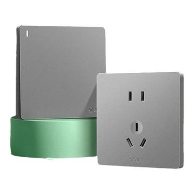 公牛开关插座面板g12灰色