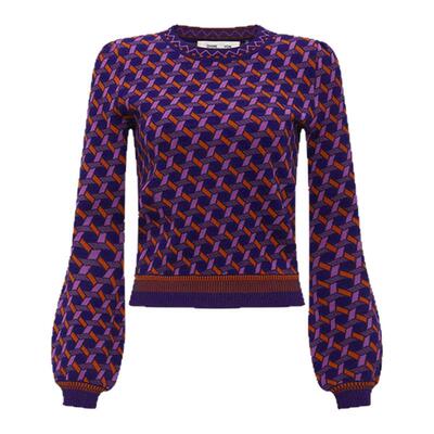 DVF圆领套头毛衣针织衫