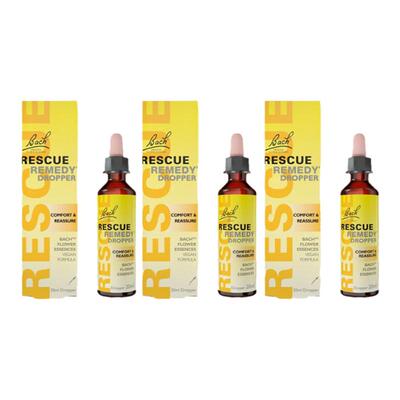 欧洲直邮英国药房Bach Rescue滴剂花精安神解压抗压舒缓20ml*3
