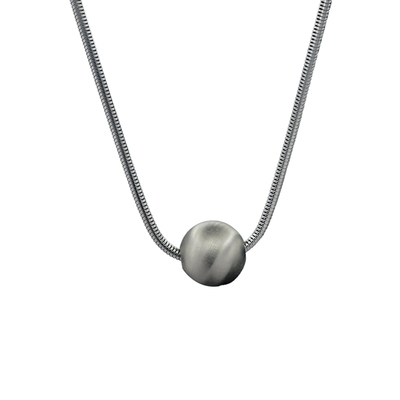 NFF污污口塞钛钢圆球吊坠项链