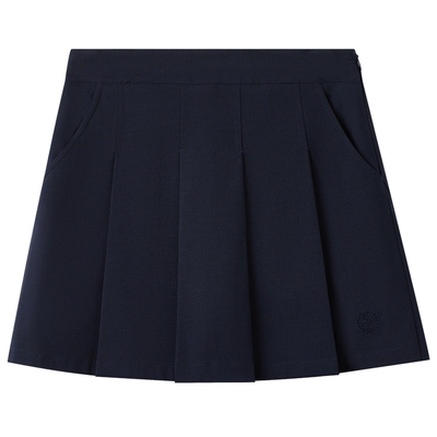 elandkids女童刺绣百褶短裙
