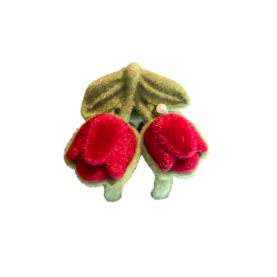 韩国精致减龄少女心植绒郁金香珍珠迷你抓夹公主头饰刘海小号夹子