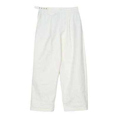 多着微锥型腰头可调阔腿裤