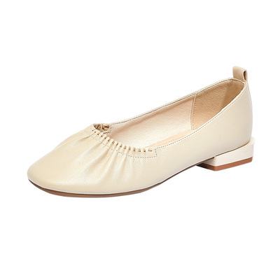 春季新款小众设计浅口懒人一脚蹬