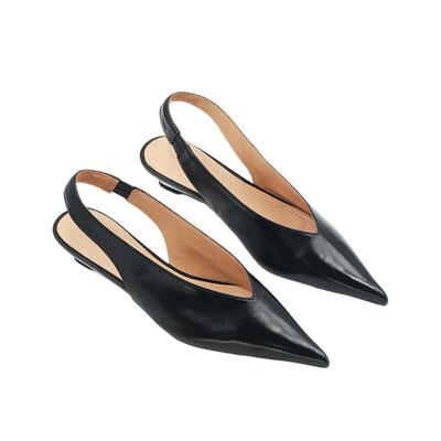 RIMRIM塑型马皮鞋夏秋新款尖头平底包头凉鞋单鞋真皮平跟凉拖鞋女