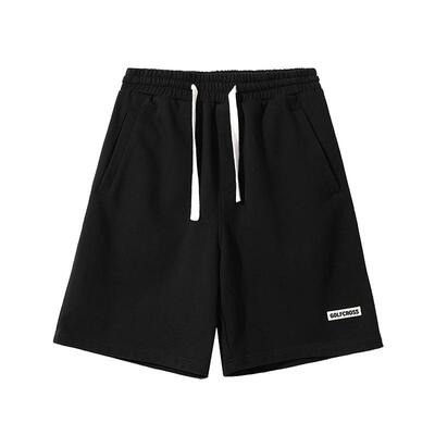 纯色五分裤抽绳GOLFCROSS宽松