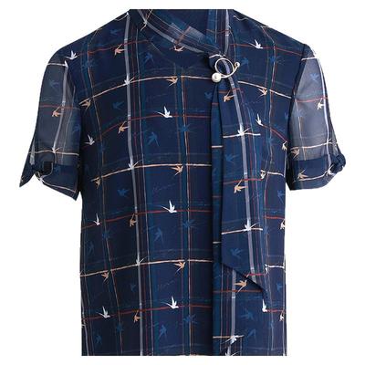 时尚气质通勤印花衬衫女