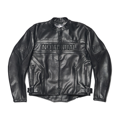 NOMANUAL男士休闲皮衣外套高级感