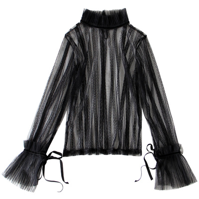 花边领毛衣内搭蕾丝打底衫女