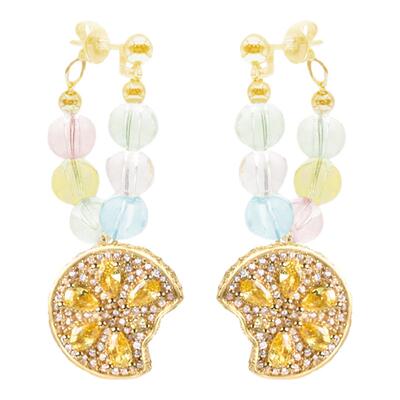 柠檬做成了首饰！独特耳圈式设计