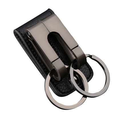 穿皮带中邦钥匙扣简约皮质扣高档