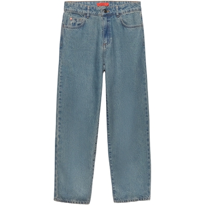 【季末甄选】MAX&Co.女装Re-Edit修身蓝色收脚牛仔裤6186095102