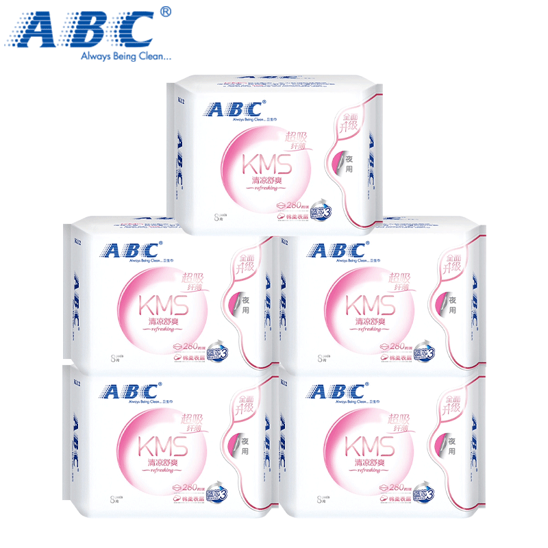 ABC夜用KMS280卫生巾组合装棉柔