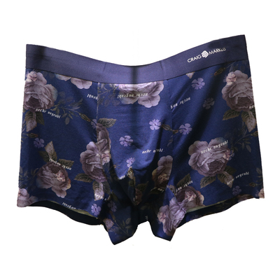 CM莫代尔数码印花中腰男士平角裤