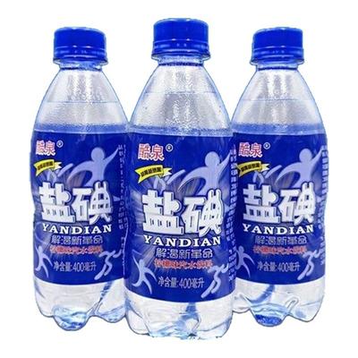 酷泉400ml盐碘柠檬味汽水饮料