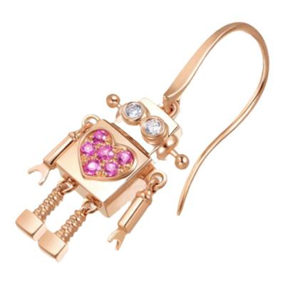 周生生18k爱情密语蓝宝石耳环