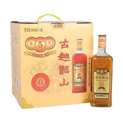 古越龙山金五年无焦糖色600ml*6