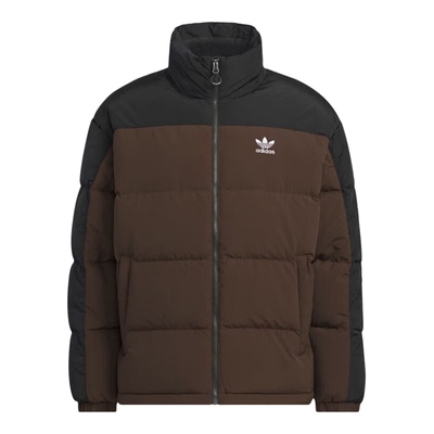 阿迪达斯羽绒服男保暖立领面包服