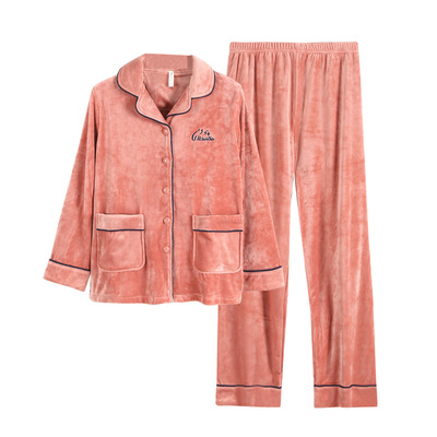意大莱2024新款珊瑚绒家居服套装