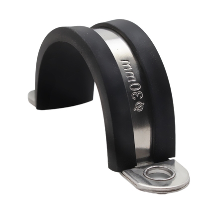 304不锈钢连胶条骑马卡管卡