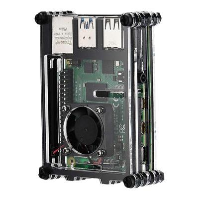 树莓派4透明黑9层撞色亚克力外壳