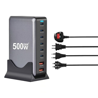 氮化镓快充充电器PD快充多口充电268W 500W440W英规欧标澳标美标手机桌面充电站320W 200W笔记本电脑大功率