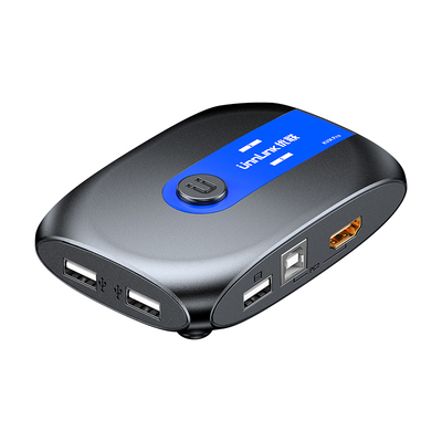 优联两台电脑共享键鼠屏HDMI