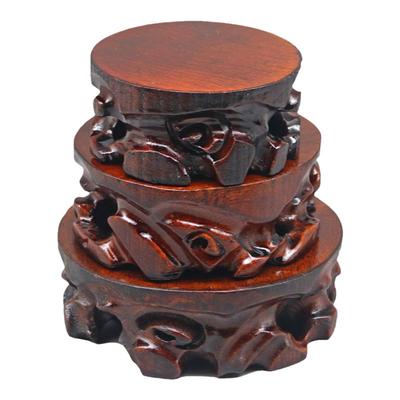 实木质根雕底座可挖槽圆方形玉石