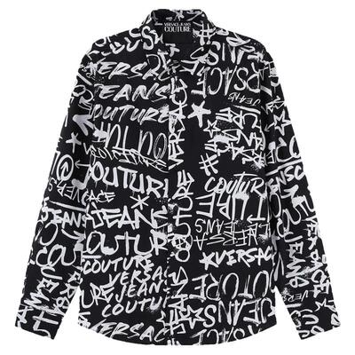 范思哲休闲长袖衬衫棉质