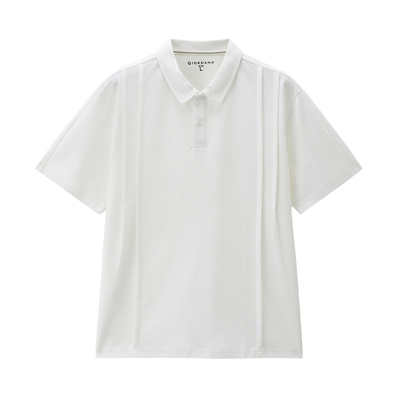 Giordano短袖压褶POLO凉感