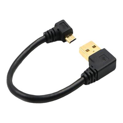 双弯头microusb转接线手机数据线