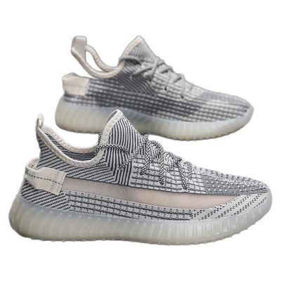 四季休闲运动跑步飞织果冻男女鞋