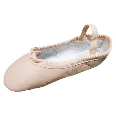 英全真皮舞蹈鞋儿童女孩芭蕾舞鞋黑白瘦脚瑜伽鞋软底技巧鞋Ballet