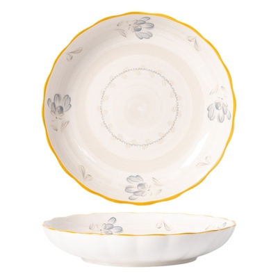 优雅花卉环保陶瓷耐用轻盈餐盘