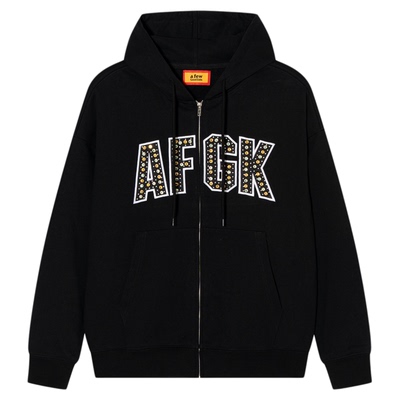 AFGK25FW彩钻休闲拉链连帽卫衣